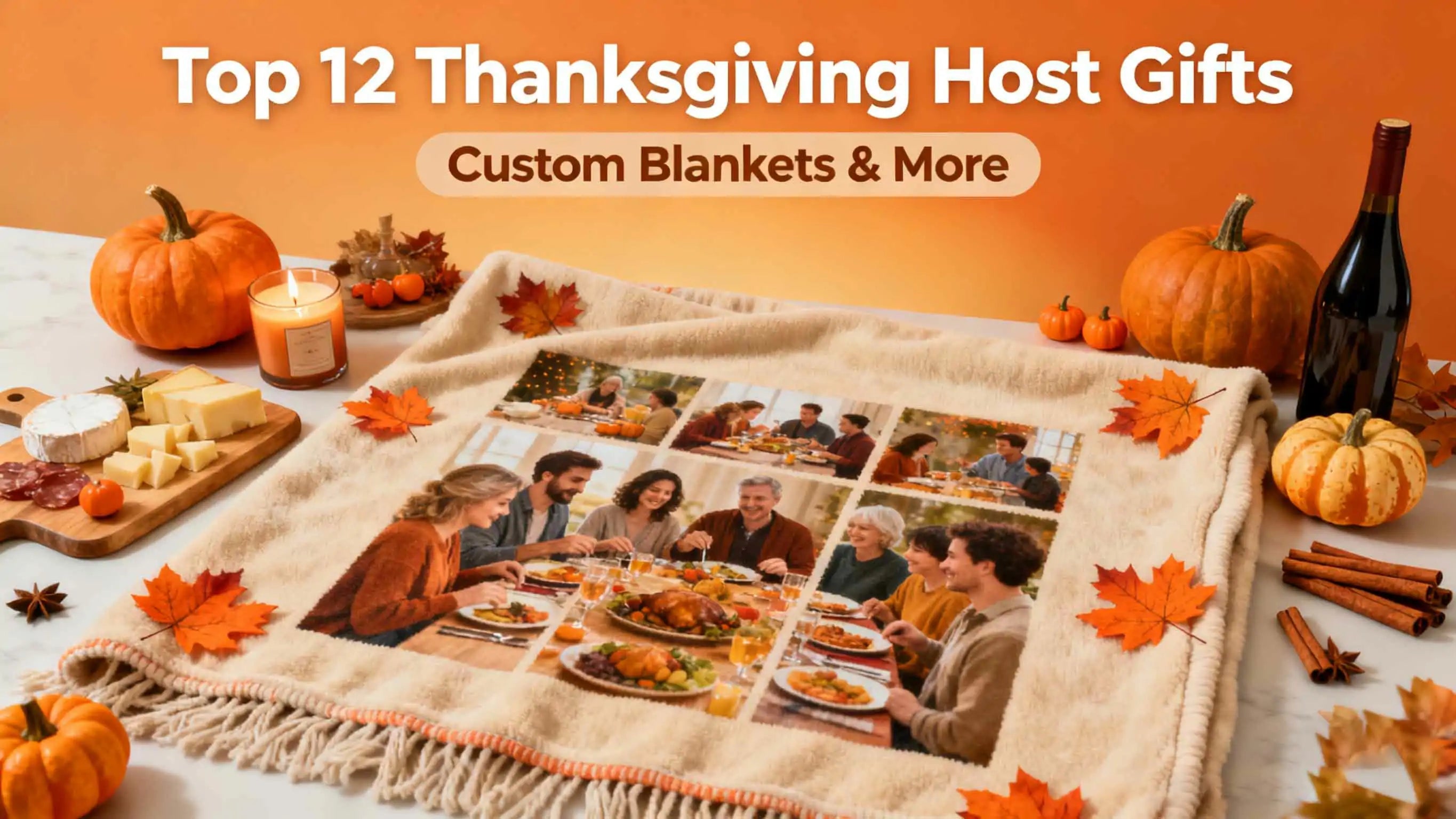 Top 12 Thanksgiving Host Gifts with Custom Blankets